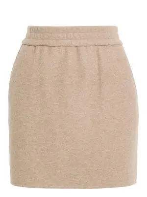 Max Mara Wool-blend Felt Mini Skirt - Sand