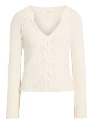 Max Mara Cancan Cable-knit Cashmere Sweater - Ivory