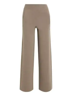 Max Mara Zigote Wool Straight-Leg Pants Taupe