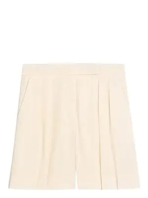 Max Mara Priamo Wool-crepe Shorts - Ecru