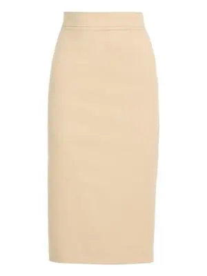 Max Mara Eden Cotton-blend Pencil Skirt - Beige