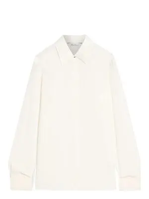 Max Mara Norel Silk Crepe De Chine Shirt - Ivory