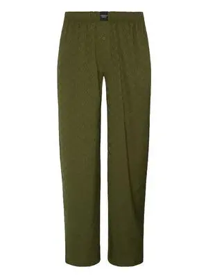 SAVAGE X FENTY Savage X Satin Jacquard Sleep Pants - Camo Green X Hatch Jacquard