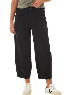THREADS 4 THOUGHT Lauren Crop Barrel Stretch Twill Pants - Black