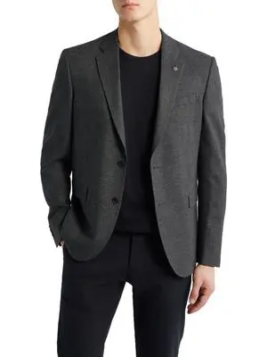 ALLSAINTS Slim Fit Sport Coat With Lapel Pin - Black