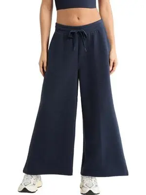 Zella Ottoman Wide Leg Ankle Pants Navy Sapphire