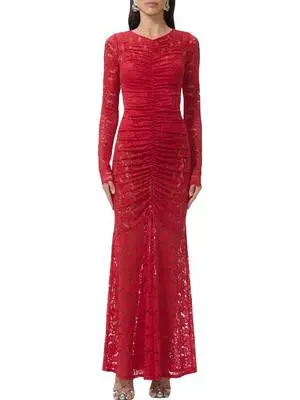 AFRM Jenima Long-sleeve Lace Mermaid Gown - Poppy Red