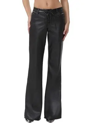 AFRM Dylan Flare Faux Leather Trousers - Noir