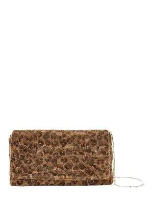 REISS Soho Animal-Patterned Mesh Clutch