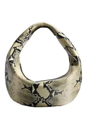 Khaite Medium Olivia Snakeskin Embossed Leather Hobo Bag - Natural 121