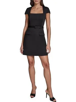 Bcbgmaxazria Scuba Crepe Minidress - Black