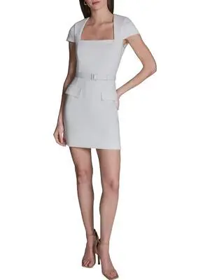 Bcbgmaxazria Scuba Crepe Minidress Cream