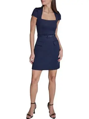 Bcbgmaxazria Scuba Crepe Minidress Deep