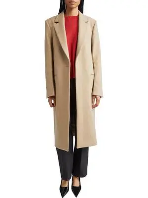 TOTEME Classic Wool Blend Coat - Biscuit