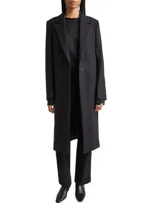 TOTEME Classic Wool Blend Coat - Black