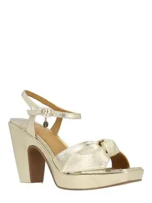 J. Reneé Burkett Platform Sandals Gold