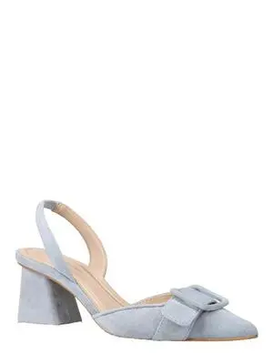 Pelle Moda Imia Slingback Pointed Toe Pumps - Dusty Blue