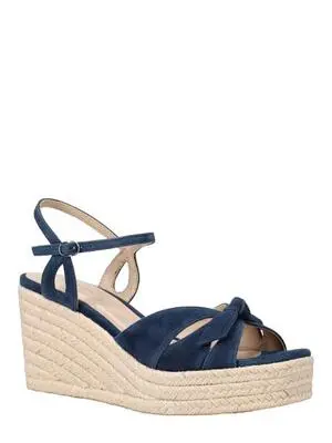 Pelle Moda Elbie Espadrille Platform Wedge Sandal - Midnight