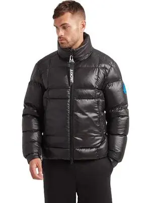 JACK1T Funnel Neck Puffer Jacket - Black