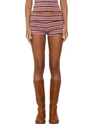 Princess Polly Cotton Blend Stripe Tank And Micro Shorts Set - Pink