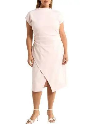 Nordstrom Ruched Cap-sleeve Dress - Pink Wisp