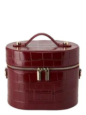 ETOILE COLLECTIVE Oval Toiletry Case - Burgundy Croc