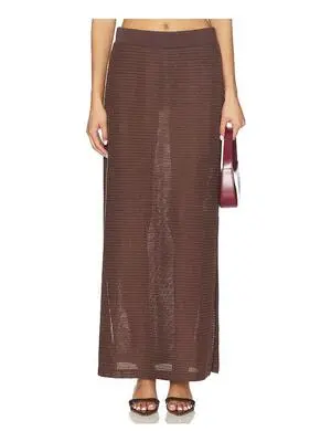 Simkhai Nicky Midi Skirt - Chocolate
