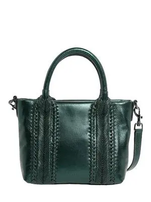 AIMEE All For Love Novelty French Leather Tote - Metallic Forest