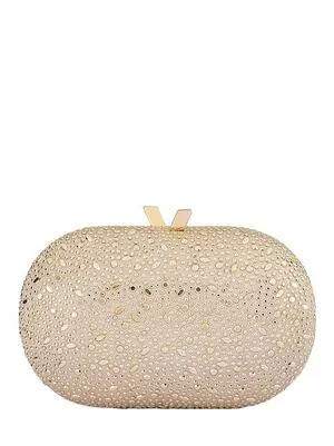 OLGA BERG Faye Oval Clutch - Gold