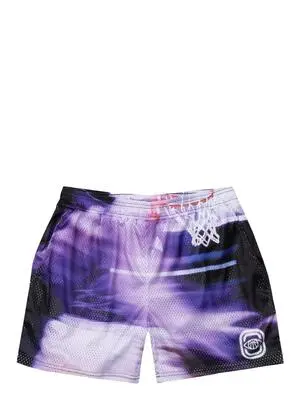 OVERTIME Motion Blur Mesh Shorts - Blue
