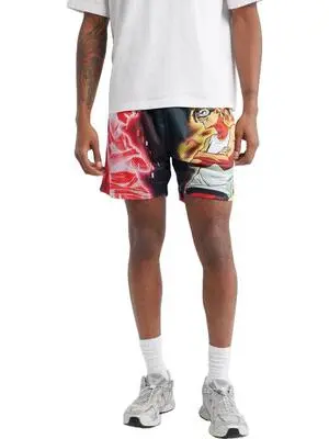 OVERTIME Anime Rival Mesh Basketball Shorts - Black