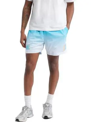 OVERTIME Elite Ombré Mesh Basketball Shorts - Blue