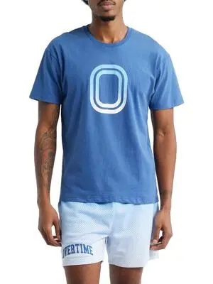 OVERTIME Ot Classic Gradient Logo Cotton Graphic T-shirt - Blue
