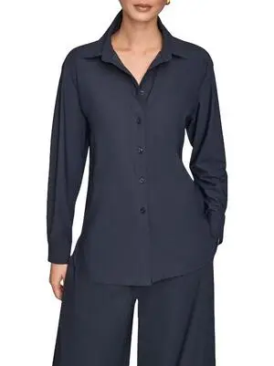 Donna Karan New York Button-Front Shirt Nightfall