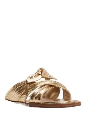 Aldo Sunbeam Knotted Slide Sandal - Gold