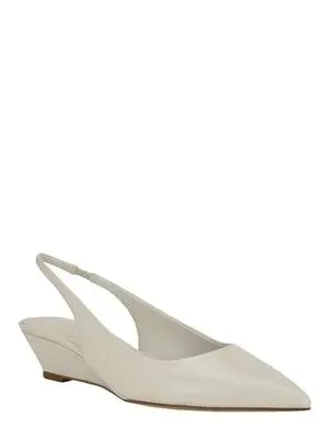 Calvin Klein Mavalyn Slingback Pointed Toe Wedge Pump - Ivory