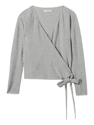 Johnstons Of Elgin Cashmere Ballet Wrap Cardigan - Grey