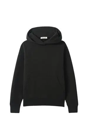 Johnstons Of Elgin Double-face Cashmere Hoodie - Black