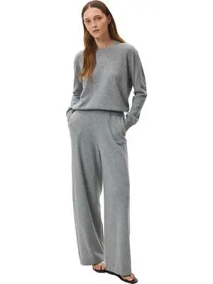 Johnstons Of Elgin High Rise Cashmere Culottes - Grey