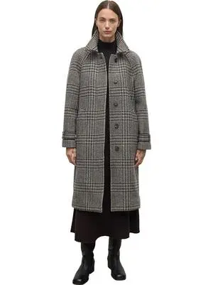Johnstons Of Elgin Balmacaan Overcoat - Blue