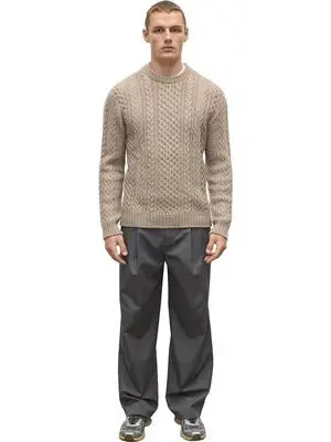 Johnstons Of Elgin Aran Cable Knit Cashmere Jumper - Brown