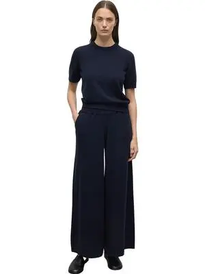 Johnstons Of Elgin Cashmere Slouch Trousers - Navy