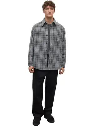 Johnstons Of Elgin Cashere Wool Blend Overshirt - Grey
