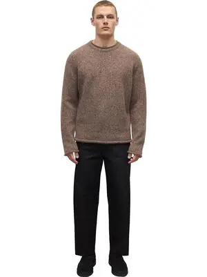 Johnstons Of Elgin Brushed Cashmere-silk Bouclé Jumper - Red