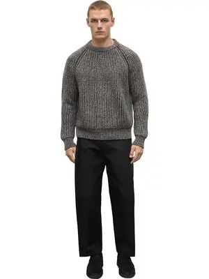 Johnstons Of Elgin Ribbed Donegal Cashmere Jumper - Brown