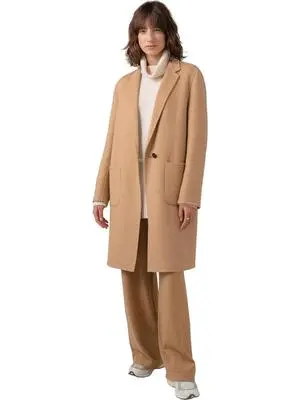 Johnstons Of Elgin Classic Cashmere Coat - Brown