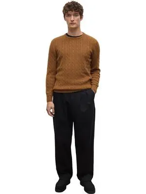 Johnstons Of Elgin Cable Knit Cashmere Jumper - Brown