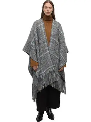 Johnstons Of Elgin Texture Cape - Grey