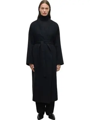 Johnstons Of Elgin Cashmere Wrap Coat - Black