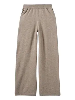 Johnstons Of Elgin Wide Leg Cashmere Trousers - Brown